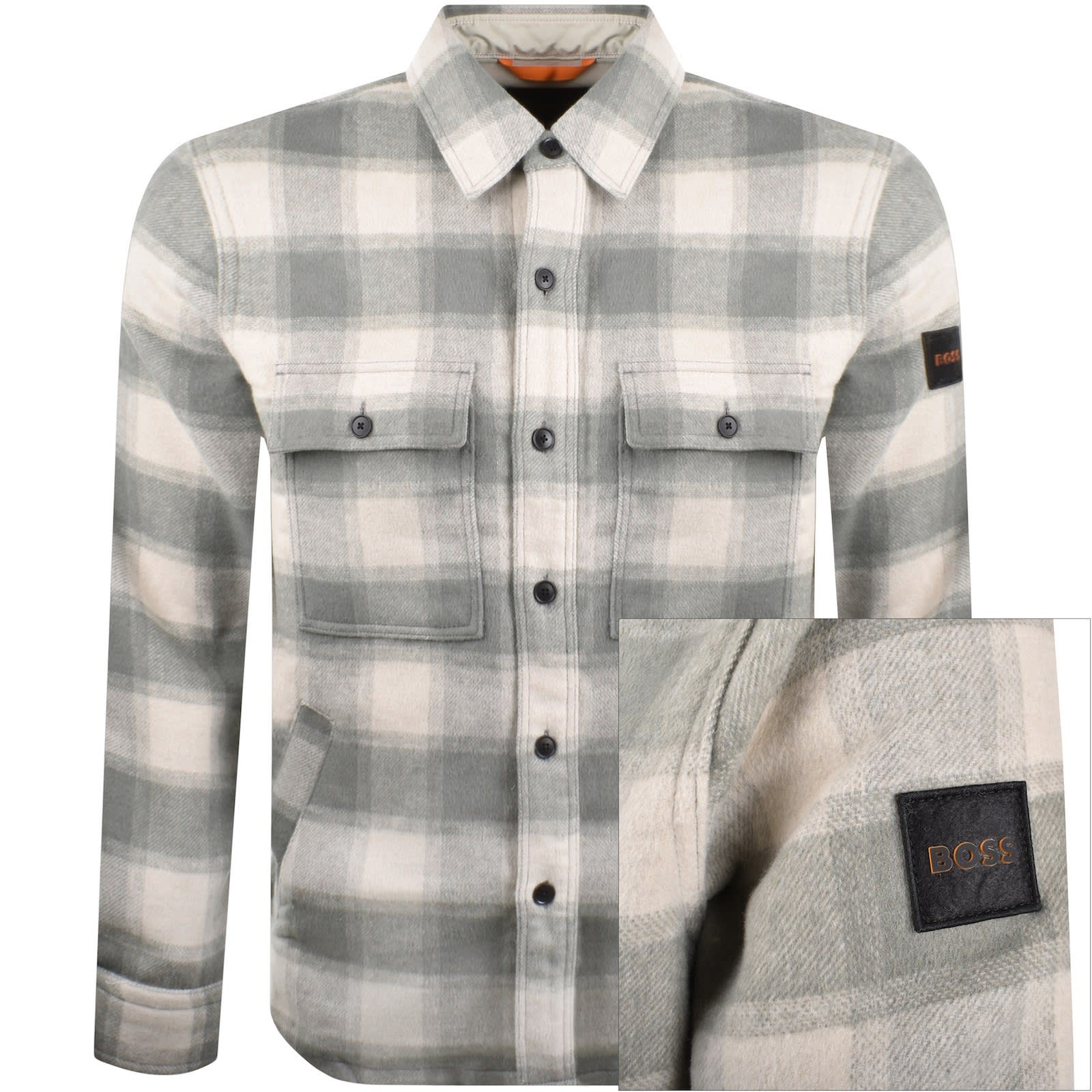 BOSS Lassie M Overshirt Beige | Mainline Menswear