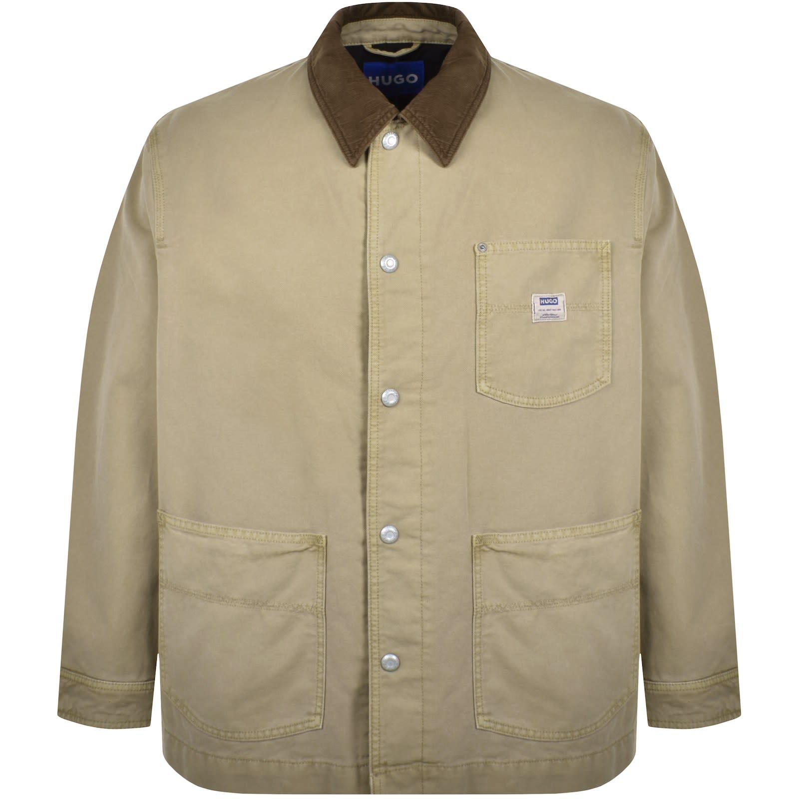 HUGO Blue Brams Relaxed Fit Jacket Beige | Mainline Menswear