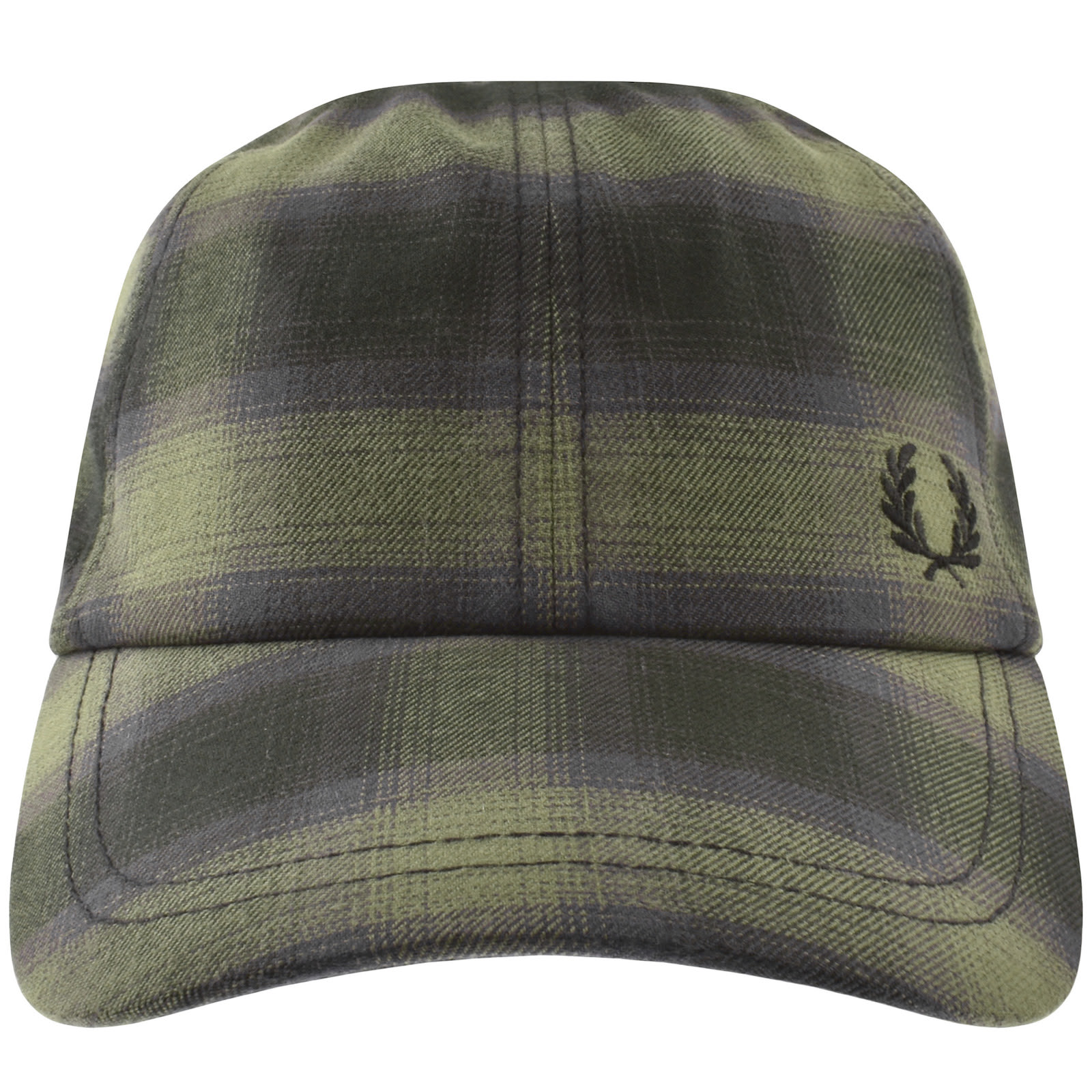 Fred Perry Blurred Check Cap Green | Mainline Menswear United States
