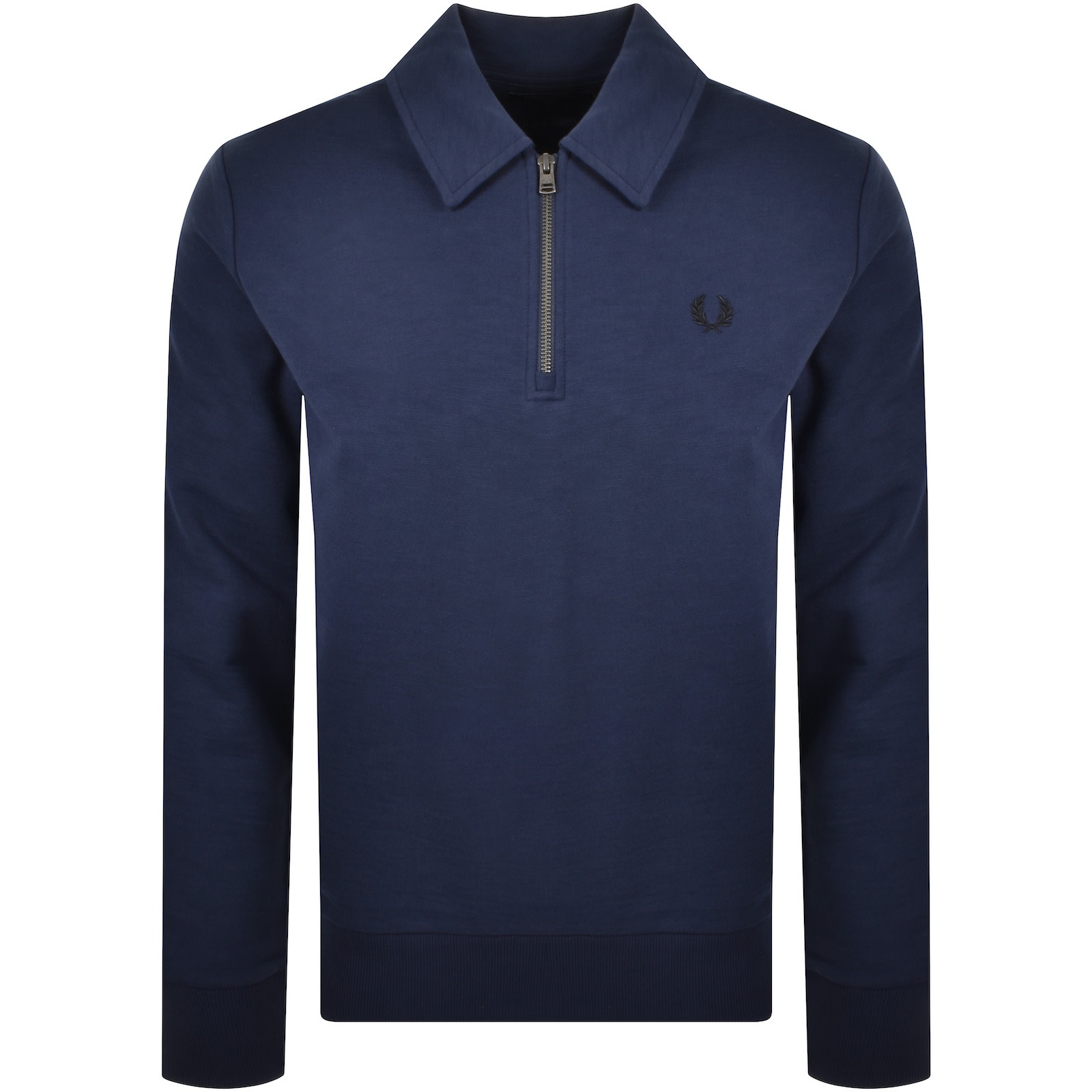 Fred Perry Zip Neck Sweatshirt Navy | Mainline Menswear United States