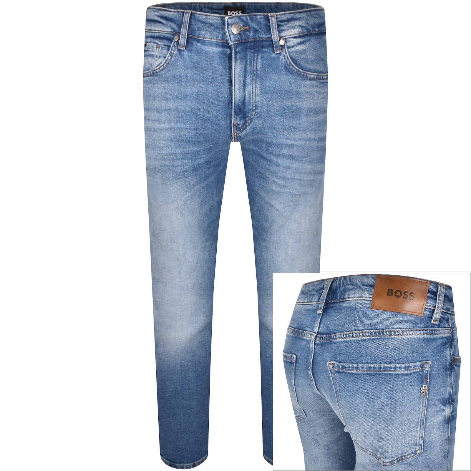 BOSS C Delaware Slim Fit Jeans Blue | Mainline Menswear