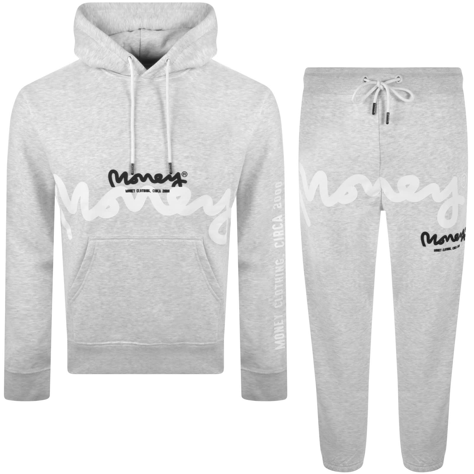 Money Layered Logo Hooded Tracksuit Grey | Mainline Menswear