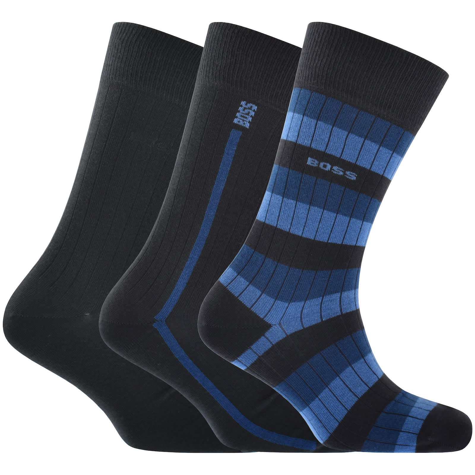 BOSS 3 Pack Fine Rib Socks | Mainline Menswear