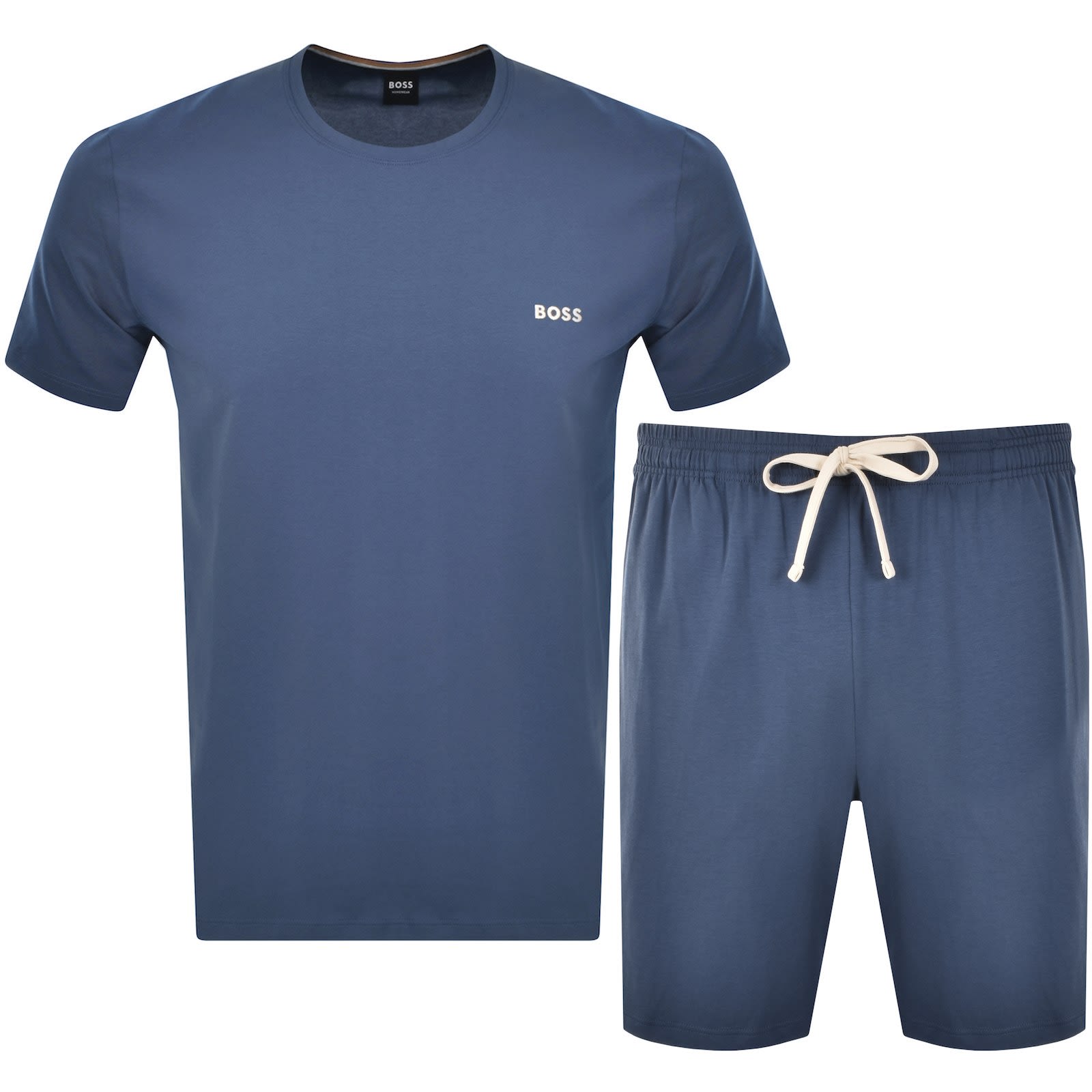 BOSS Mix And Match T Shirt And Short Set Blue | Mainline Menswear