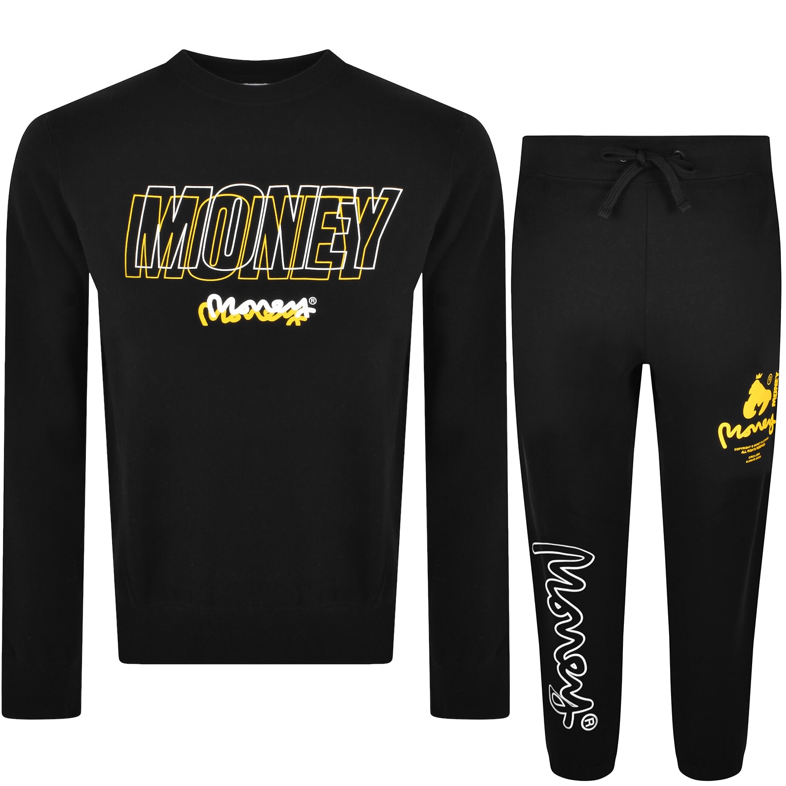 Money Compound Crew Tracksuit Black | Mainline Menswear United States