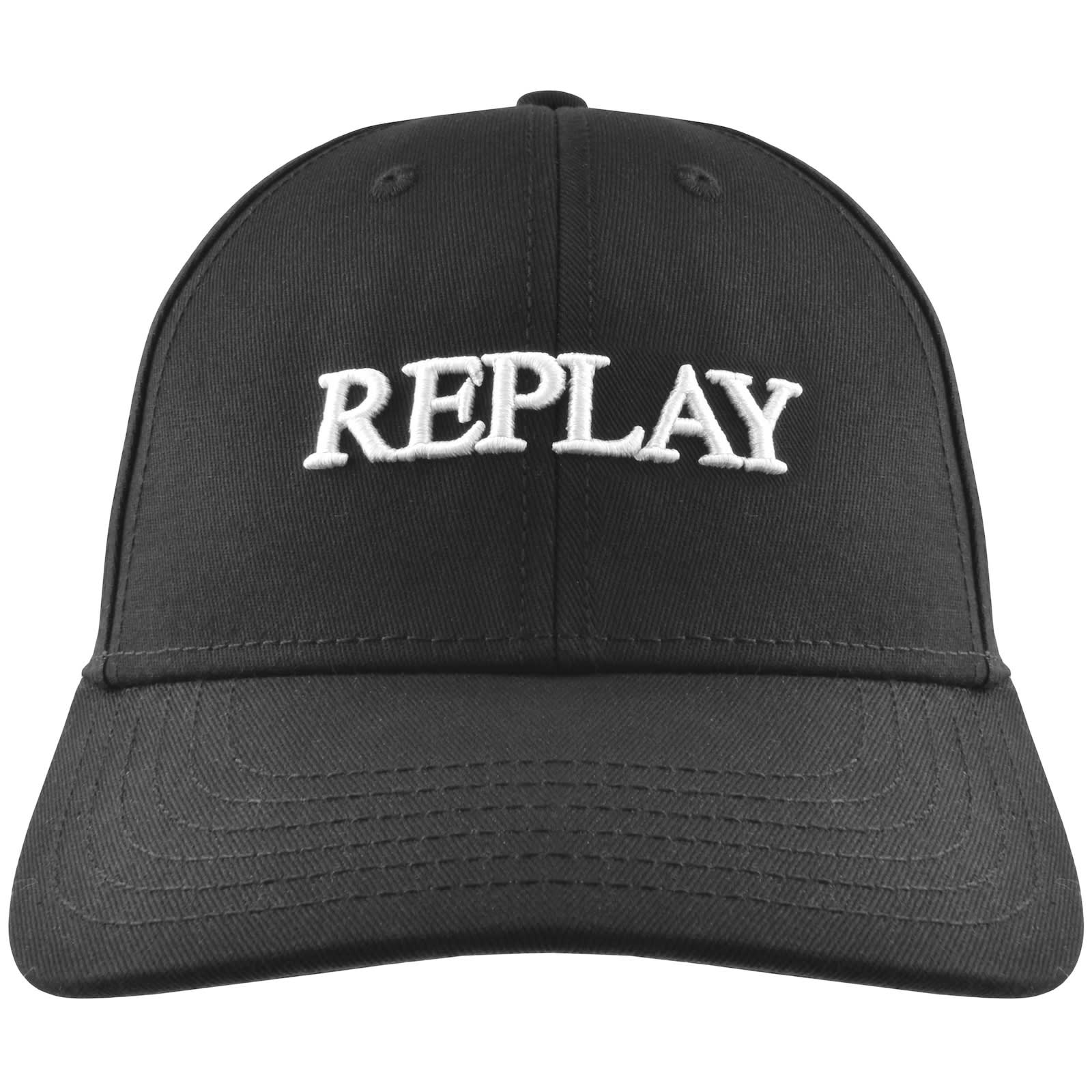 Replay Logo Baseball Cap Black | Mainline Menswear United States
