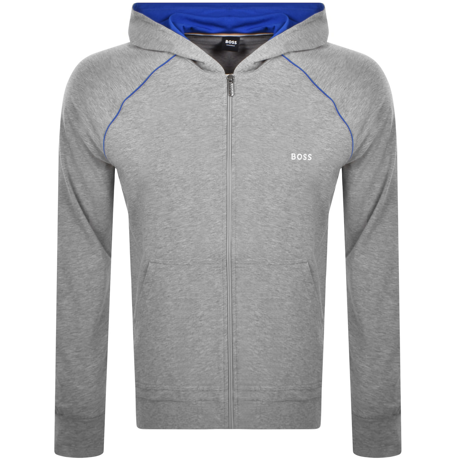 BOSS Mix And Match Full Zip Hoodie Grey | Mainline Menswear United States