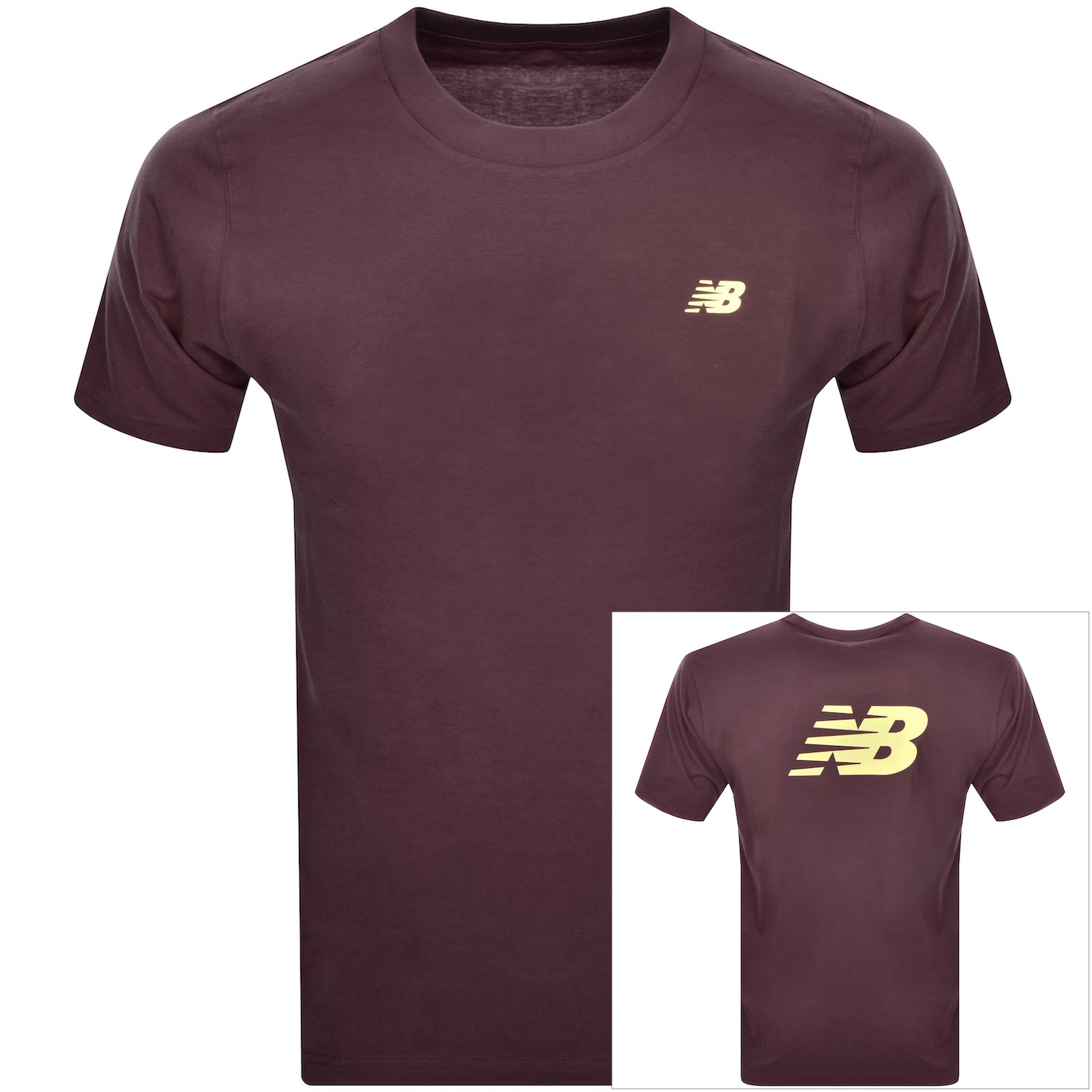 New Balance Sport Essentials Logo T Shirt Burgundy | Mainline Menswear ...