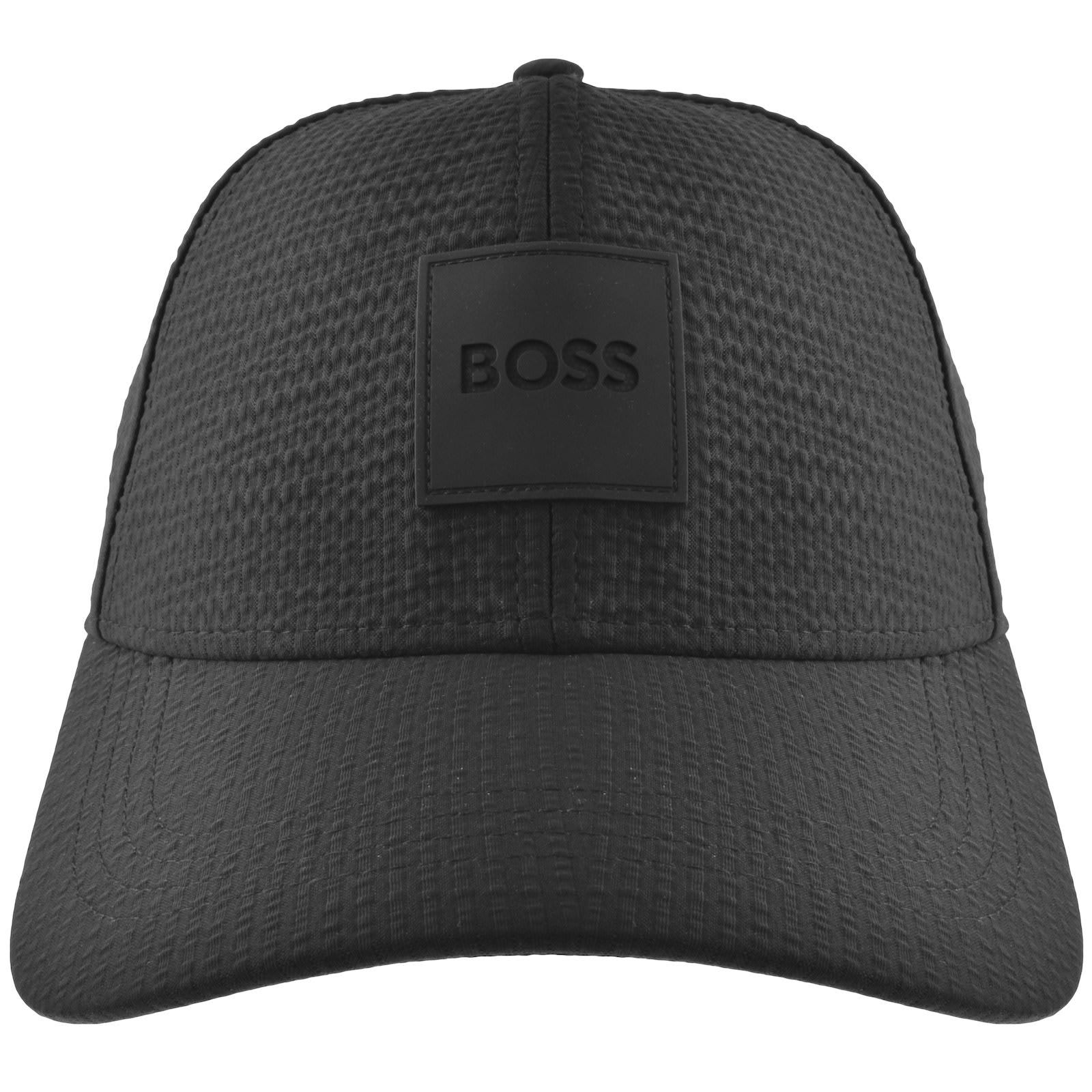 BOSS Zed Seersucker Baseball Cap Black | Mainline Menswear