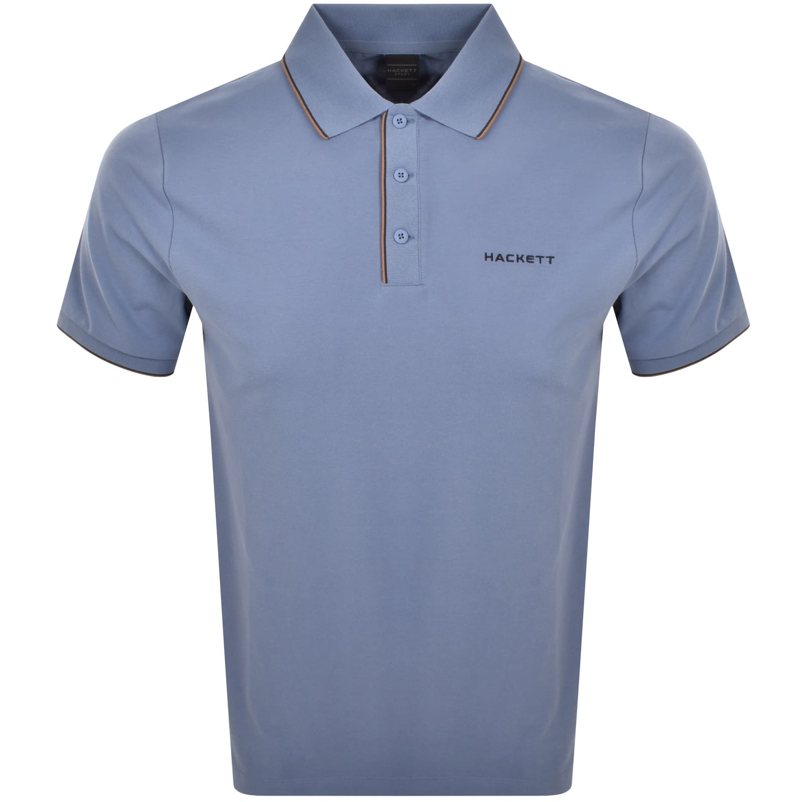 Hackett Heritage Resort Logo Tipped Polo Blue | Mainline Menswear
