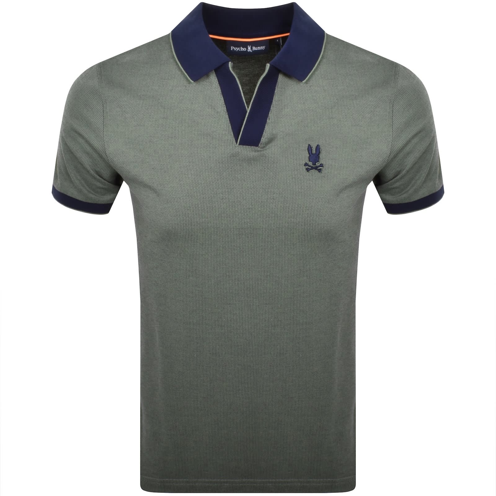 Psycho Bunny Jacquard Johnny Polo T Shirt Green | Mainline Menswear ...