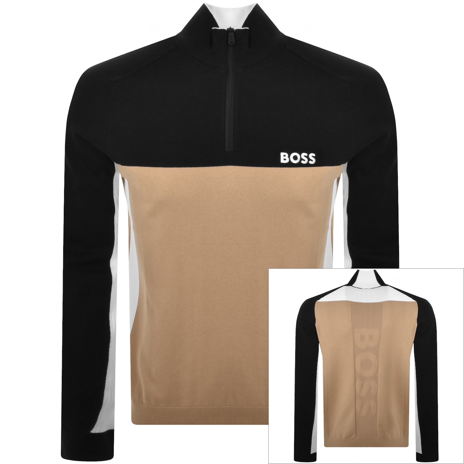 BOSS Hydro X Half Zip Jumper Black | Mainline Menswear
