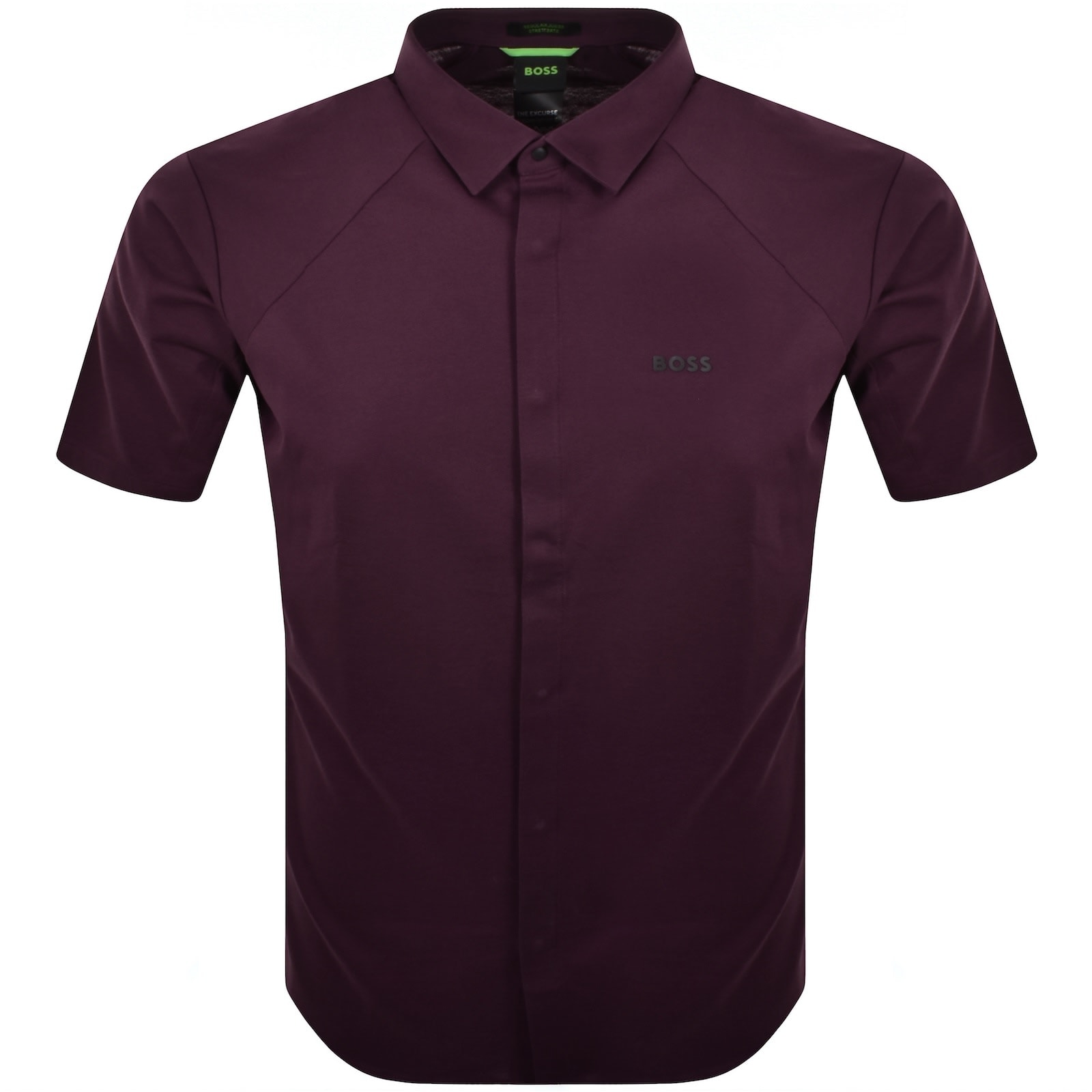 BOSS B Excurse S Short Sleeve Shirt Burgundy | Mainline Menswear United ...