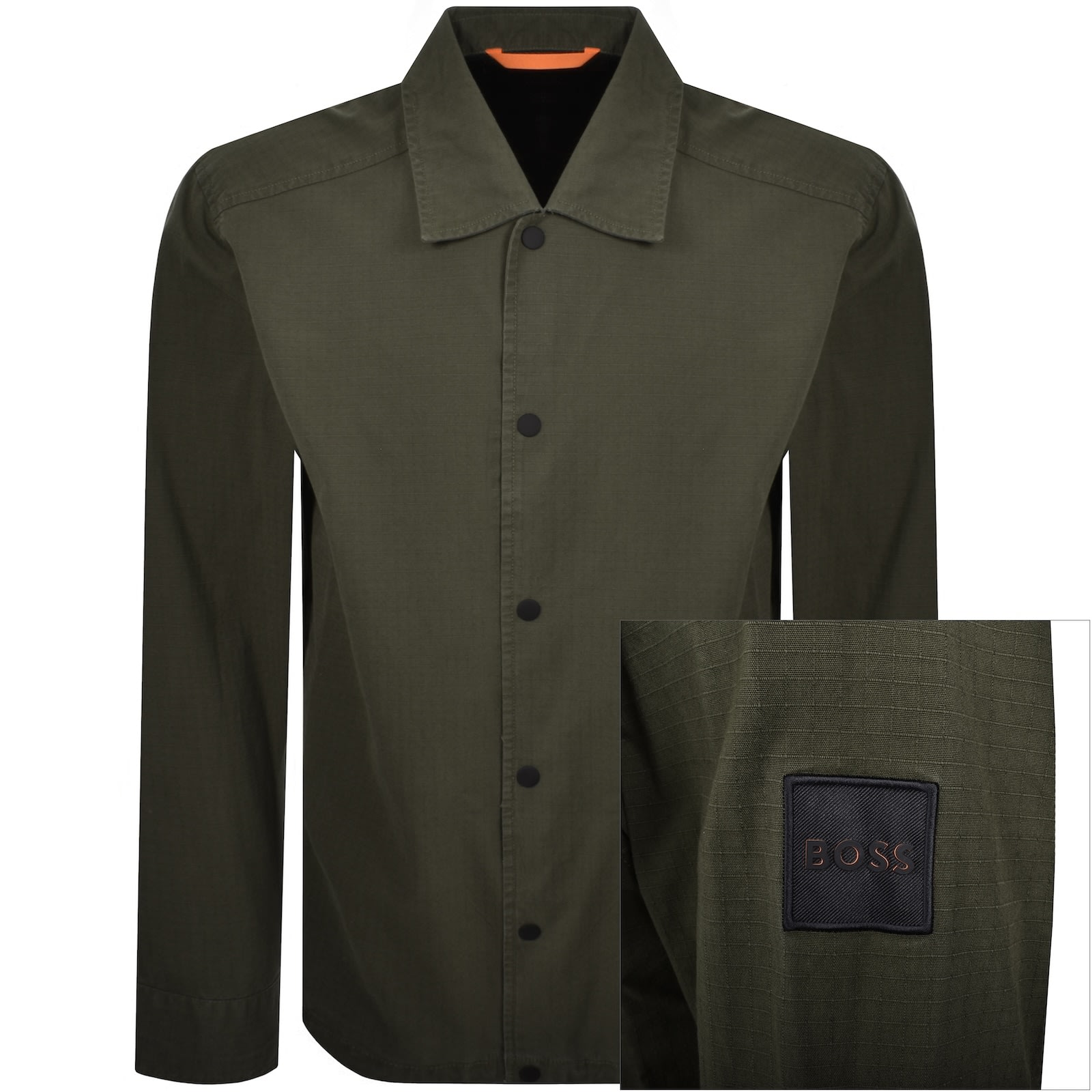 BOSS Labib Overshirt Green | Mainline Menswear