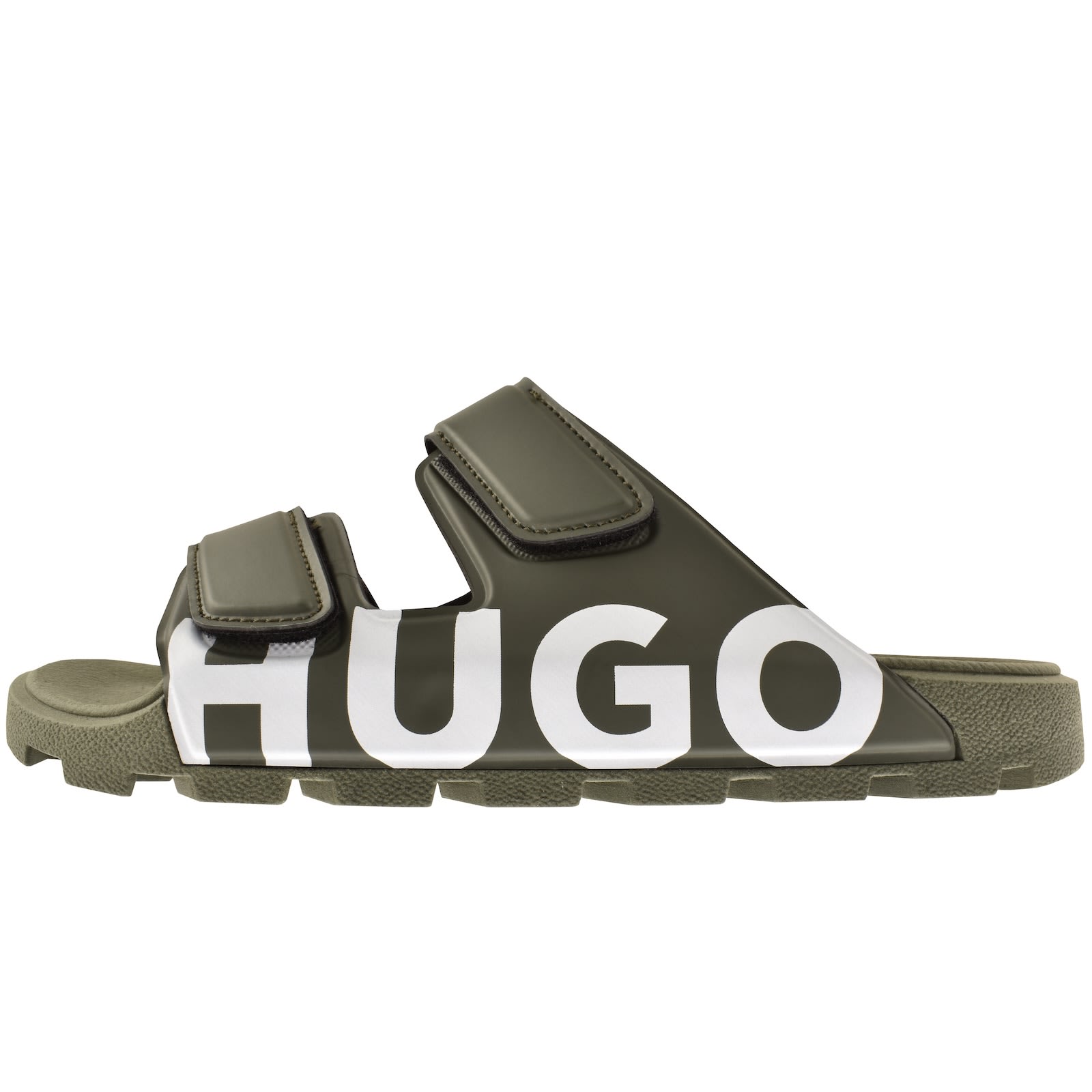 HUGO Evander Sliders Green | Mainline Menswear