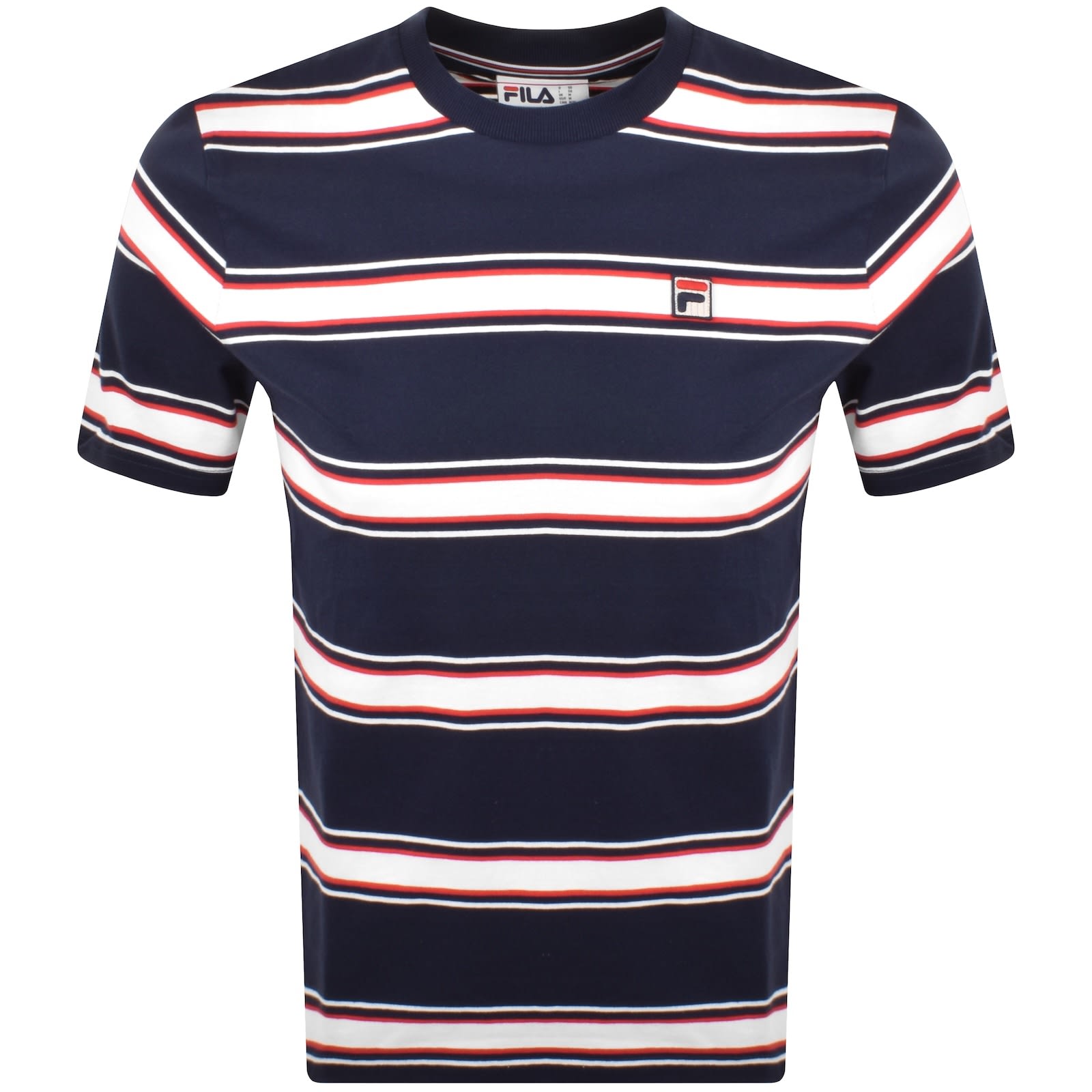Fila Vintage Yarn Dye Stripe Sanders T Shirt Navy | Mainline Menswear