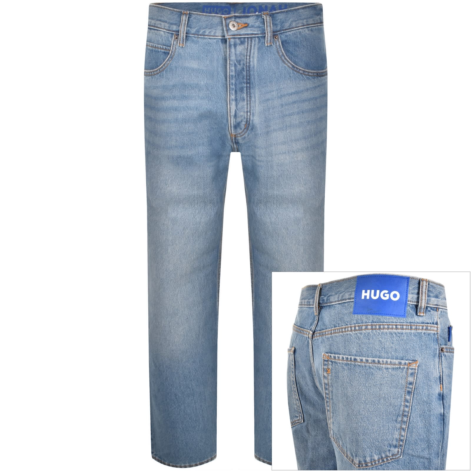 HUGO Blue Jonah Straight Fit Jeans Blue | Mainline Menswear United States