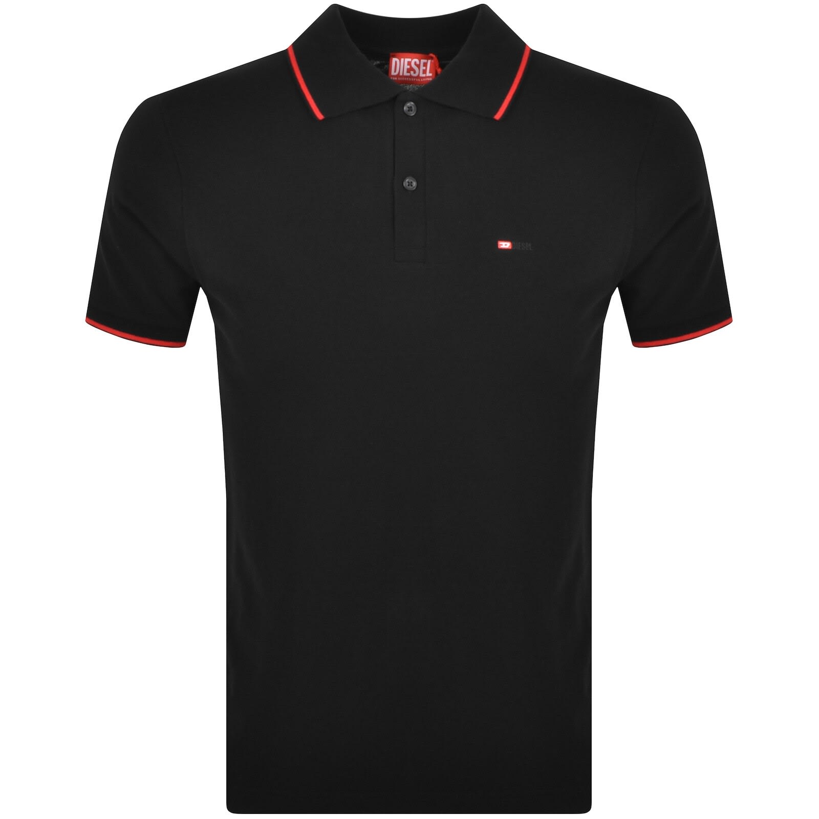 Diesel T Ferry Microdiv Polo T Shirt Black | Mainline Menswear Australia