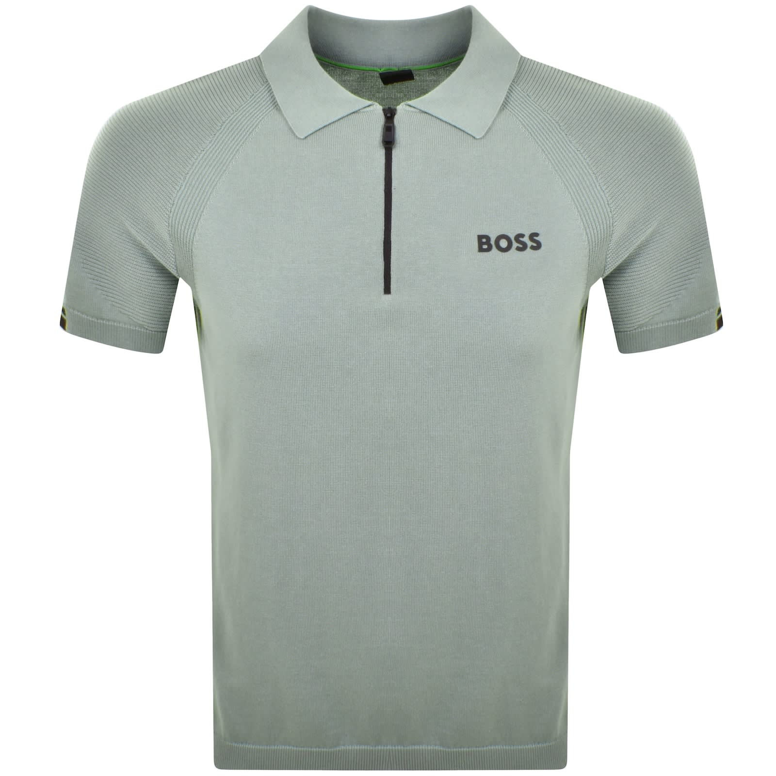 BOSS Perform Max Knit Polo Green | Mainline Menswear