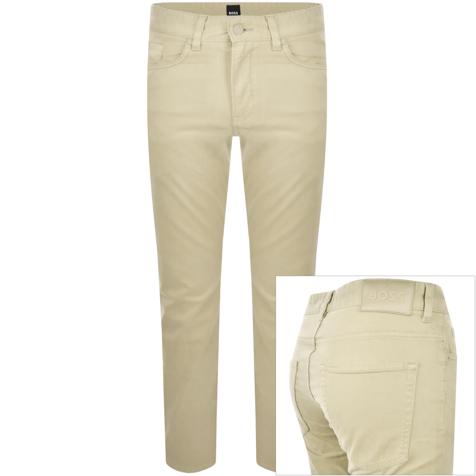 BOSS H Delaware Slim Fit Jeans Beige | Mainline Menswear