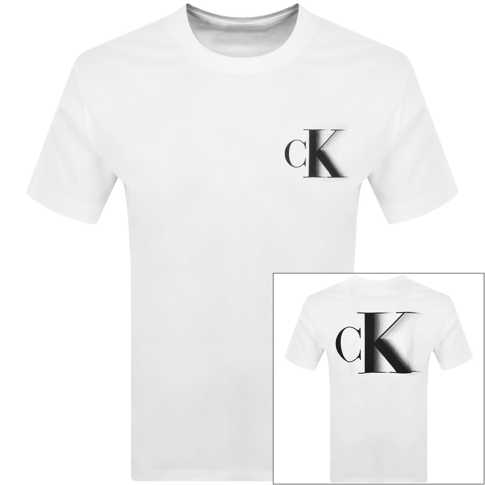 Calvin Klein Jeans Bold CK T Shirt White | Mainline Menswear