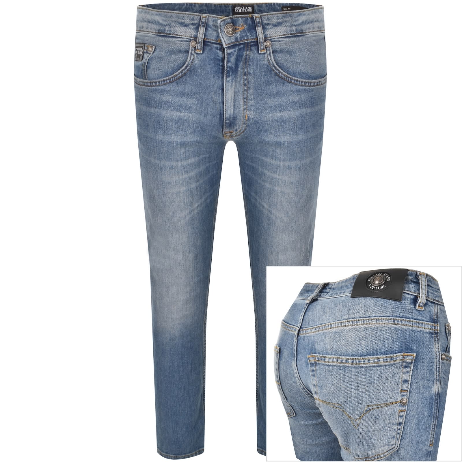 Versace Jeans Couture Slim Milano Jeans Blue | Mainline Menswear United ...