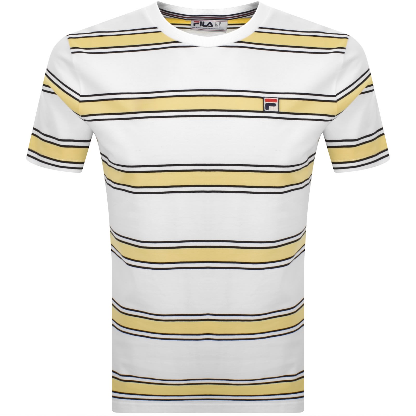 Fila Vintage Yarn Dye Stripe Sanders T Shirt White | Mainline Menswear ...