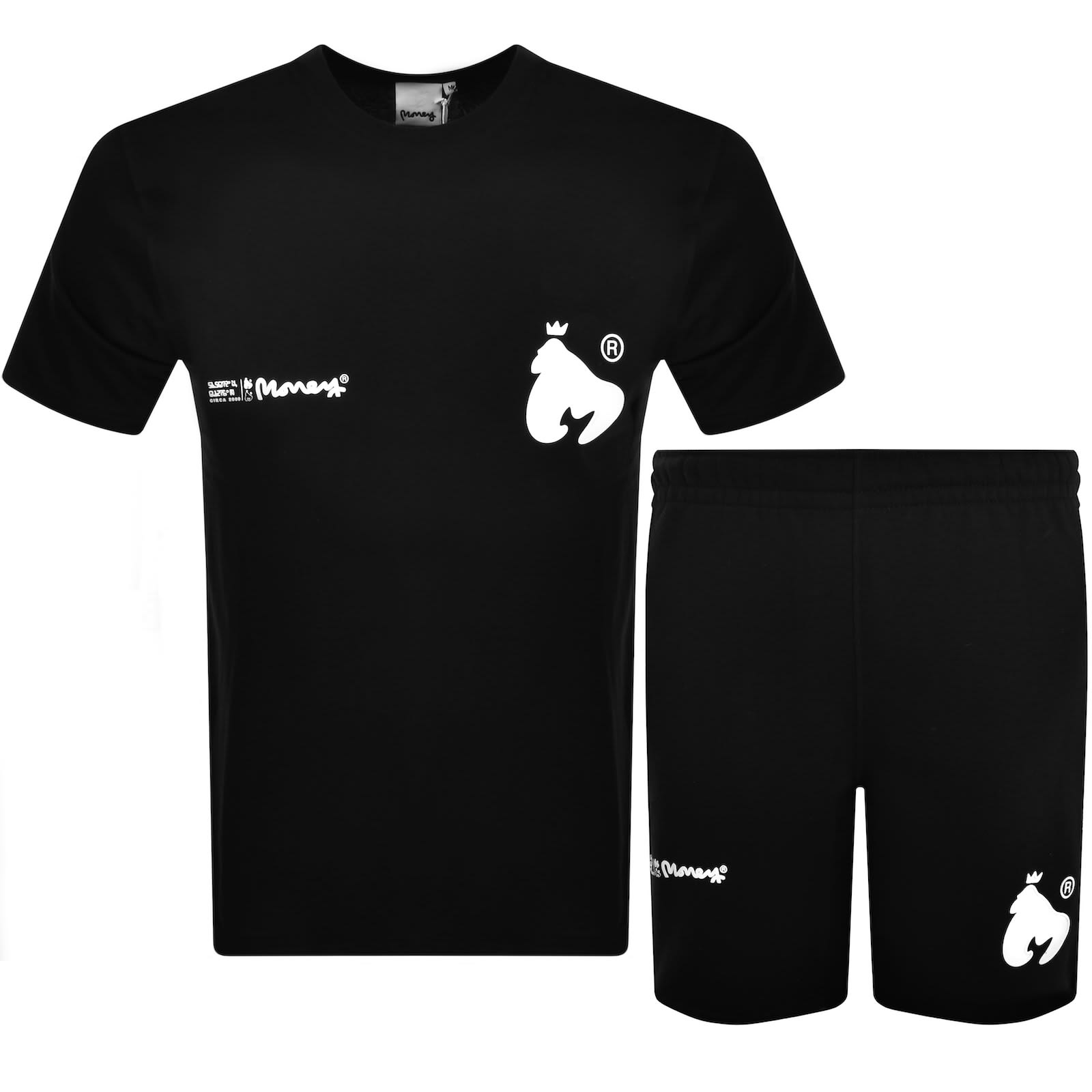 Money Ape Signature T Shirt Short Set Black | Mainline Menswear United ...