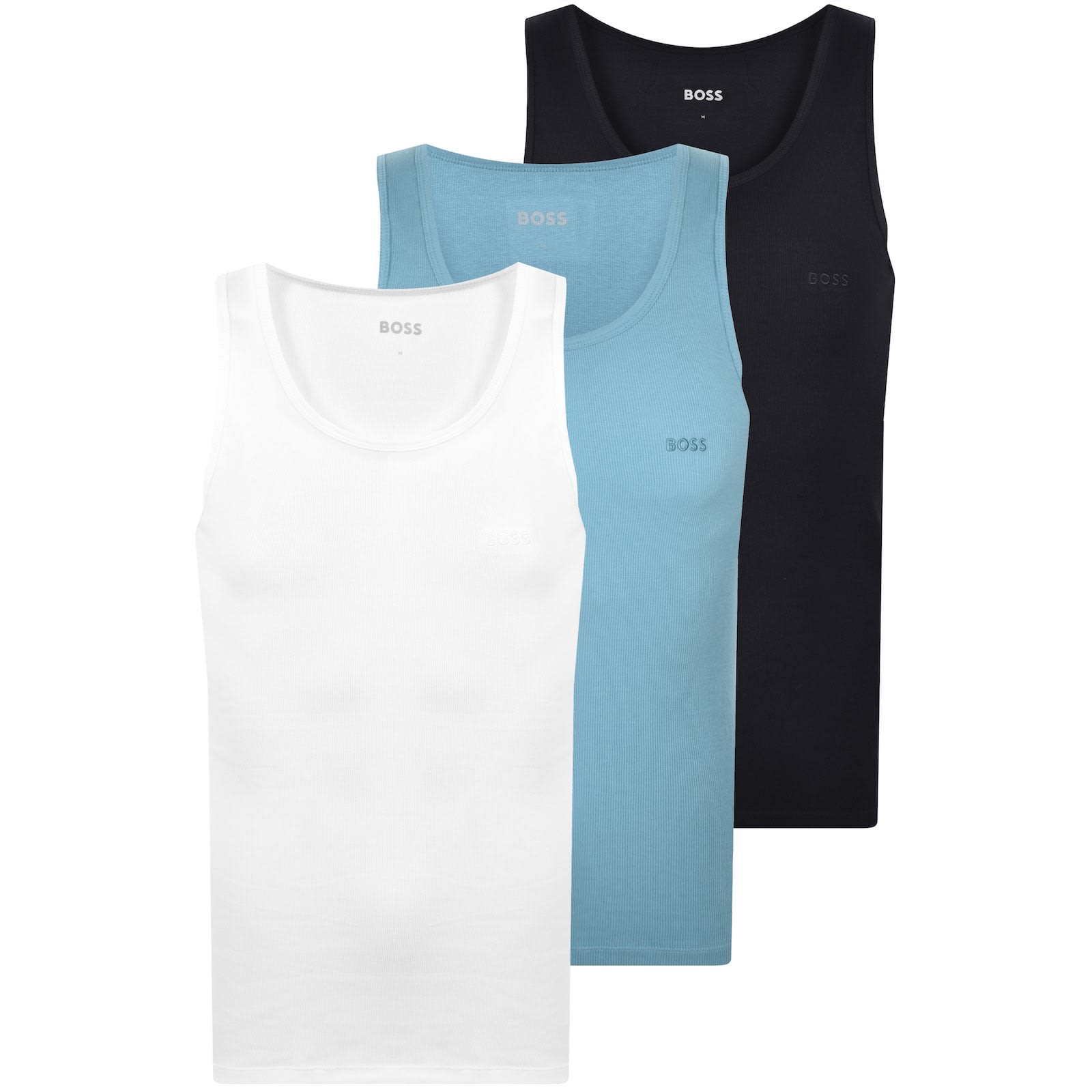 BOSS 3 Pack Vests | Mainline Menswear