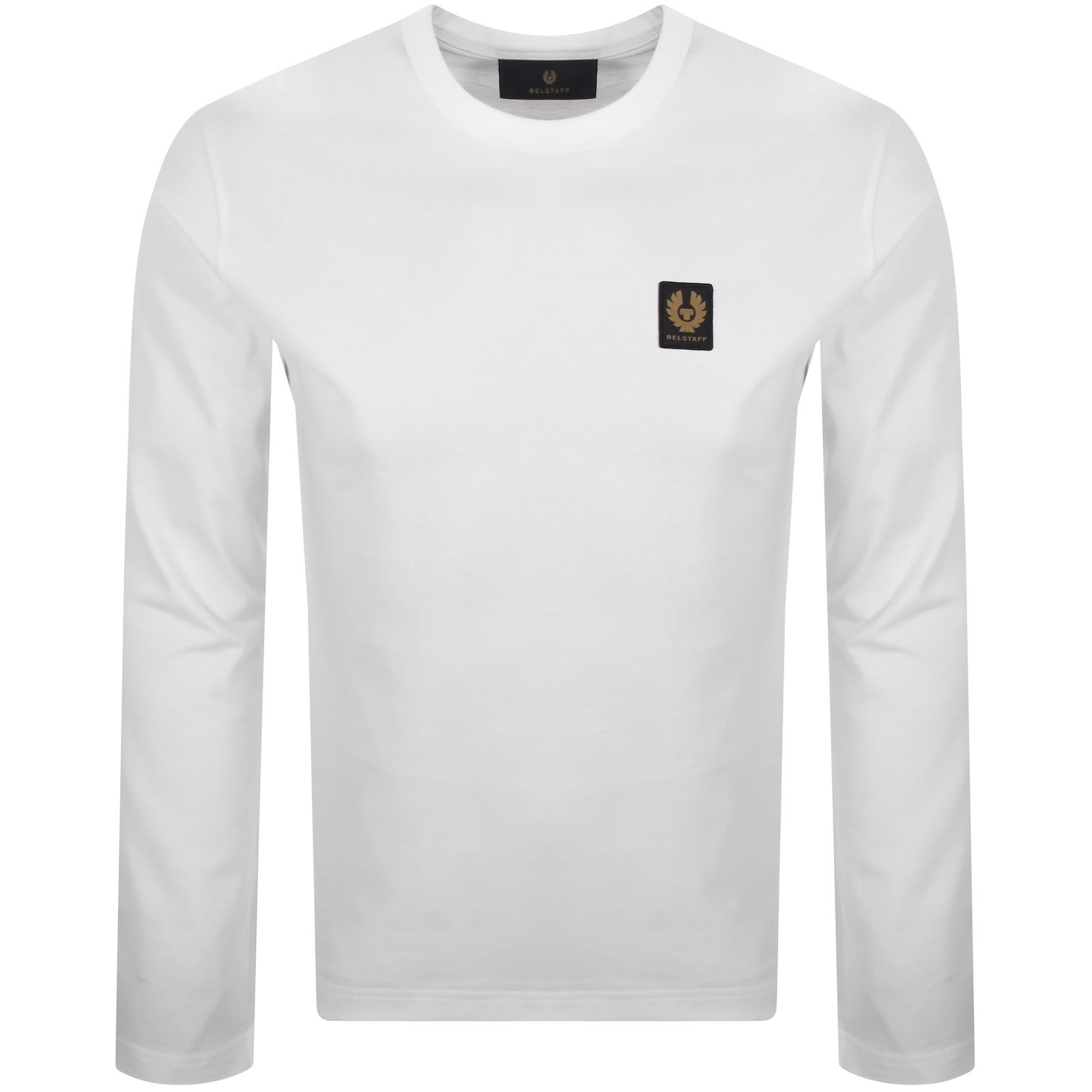 Belstaff Long Sleeve Logo T Shirt White | Mainline Menswear United States