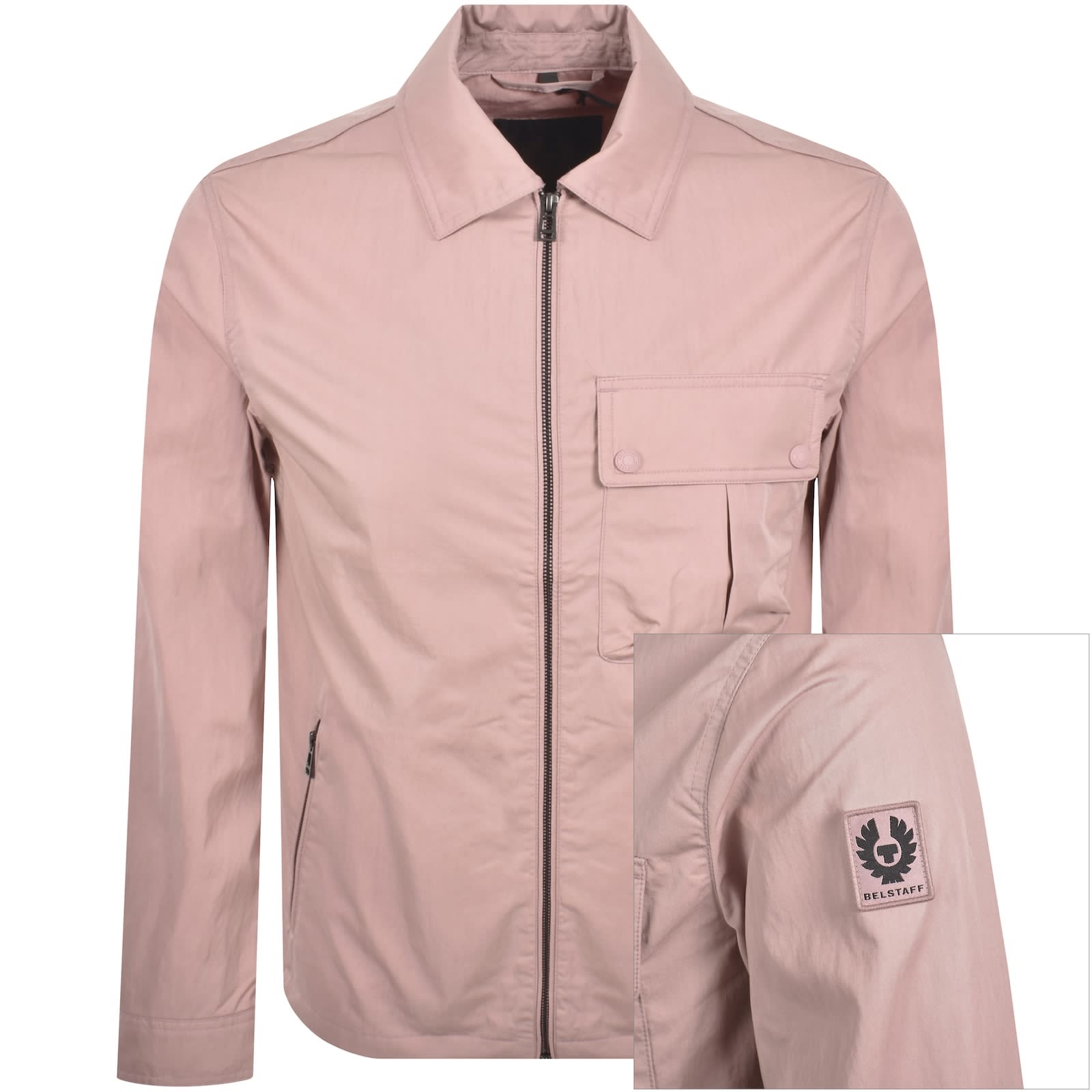 Belstaff Drome Overshirt Wood Rose Pink | Mainline Menswear Australia