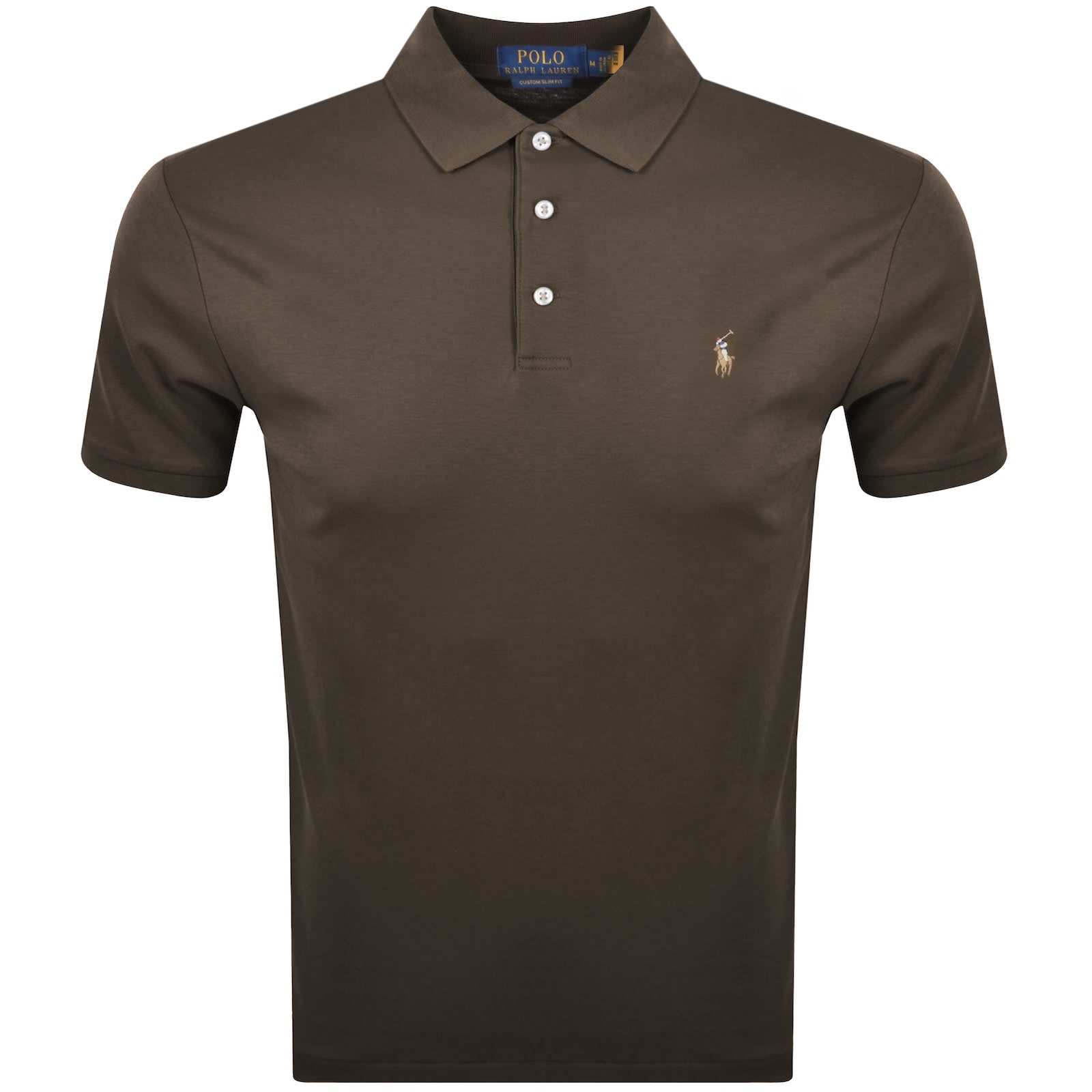 Ralph Lauren Custom Slim Fit Polo Nutmeg Brown | Mainline Menswear
