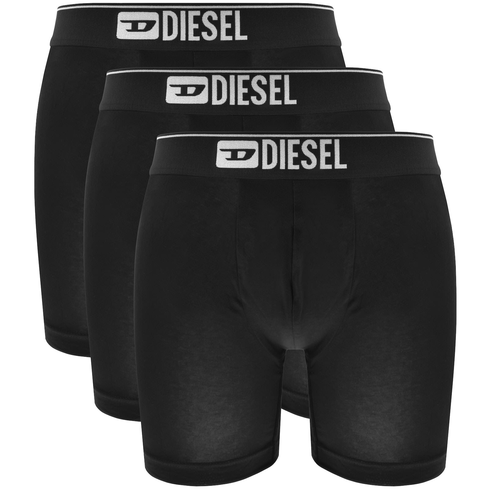 Diesel Underwear 3 Pack Long Trunks Black | Mainline Menswear United States
