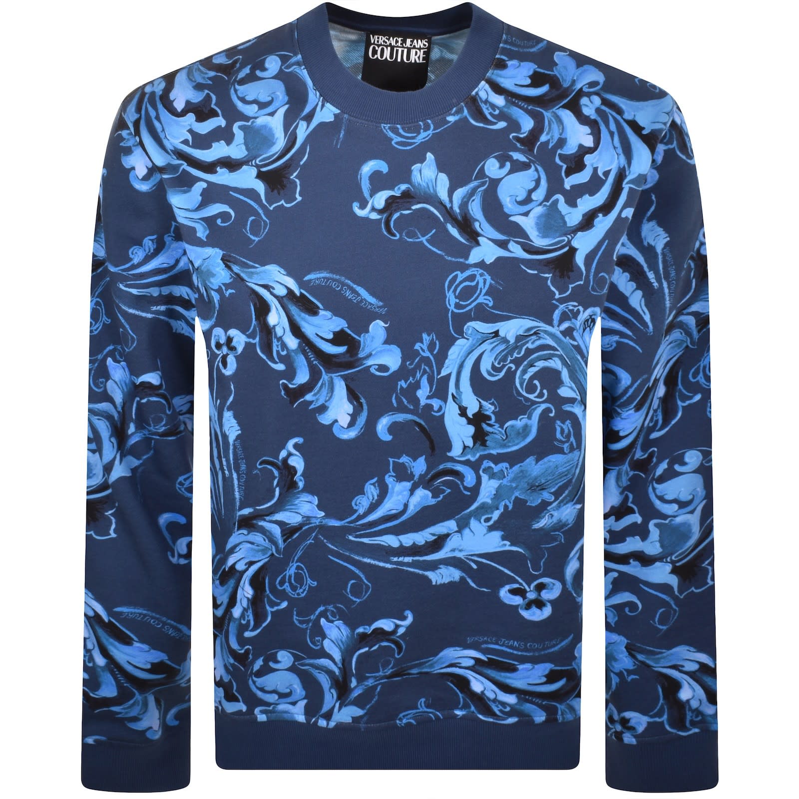 Versace Jeans Couture Print Sweatshirt Navy | Mainline Menswear