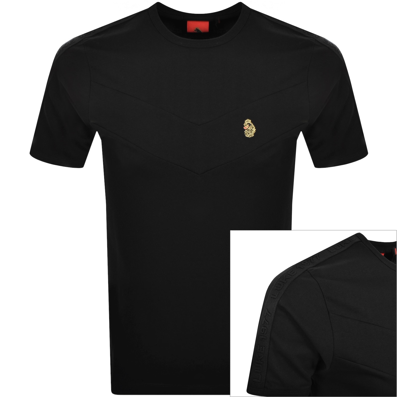 Luke 1977 Calvia Chevron T Shirt Black | Mainline Menswear