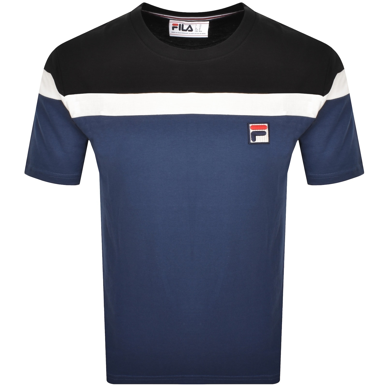 Fila Vintage Aiden Colour Block T Shirt Navy | Mainline Menswear