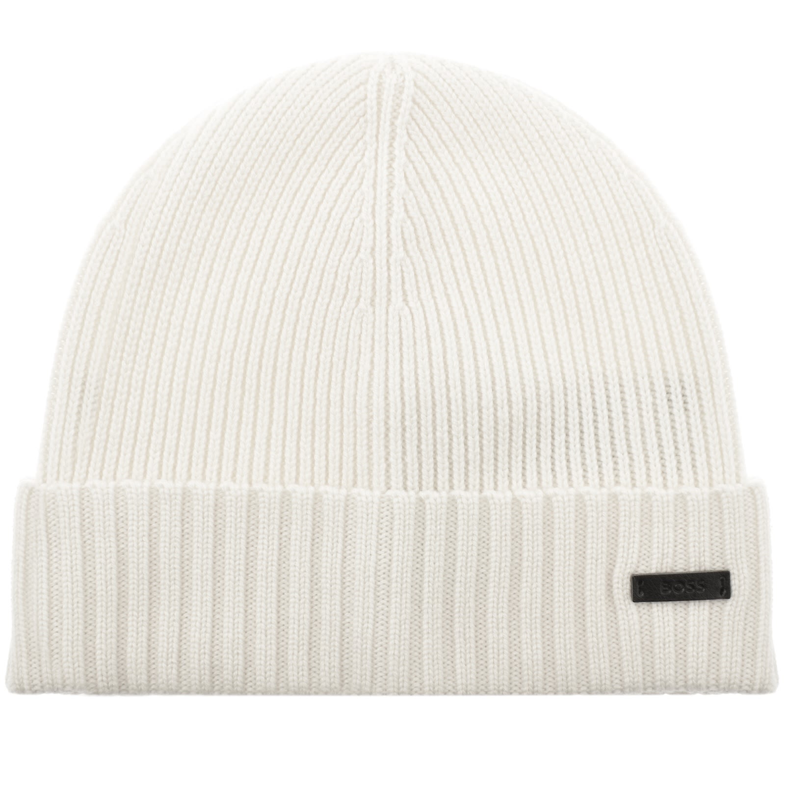 BOSS Fati Wool Beanie Cream | Mainline Menswear