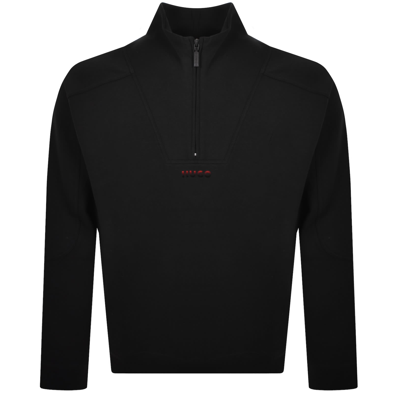 HUGO Atlas Half Zip Sweatshirt Black | Mainline Menswear