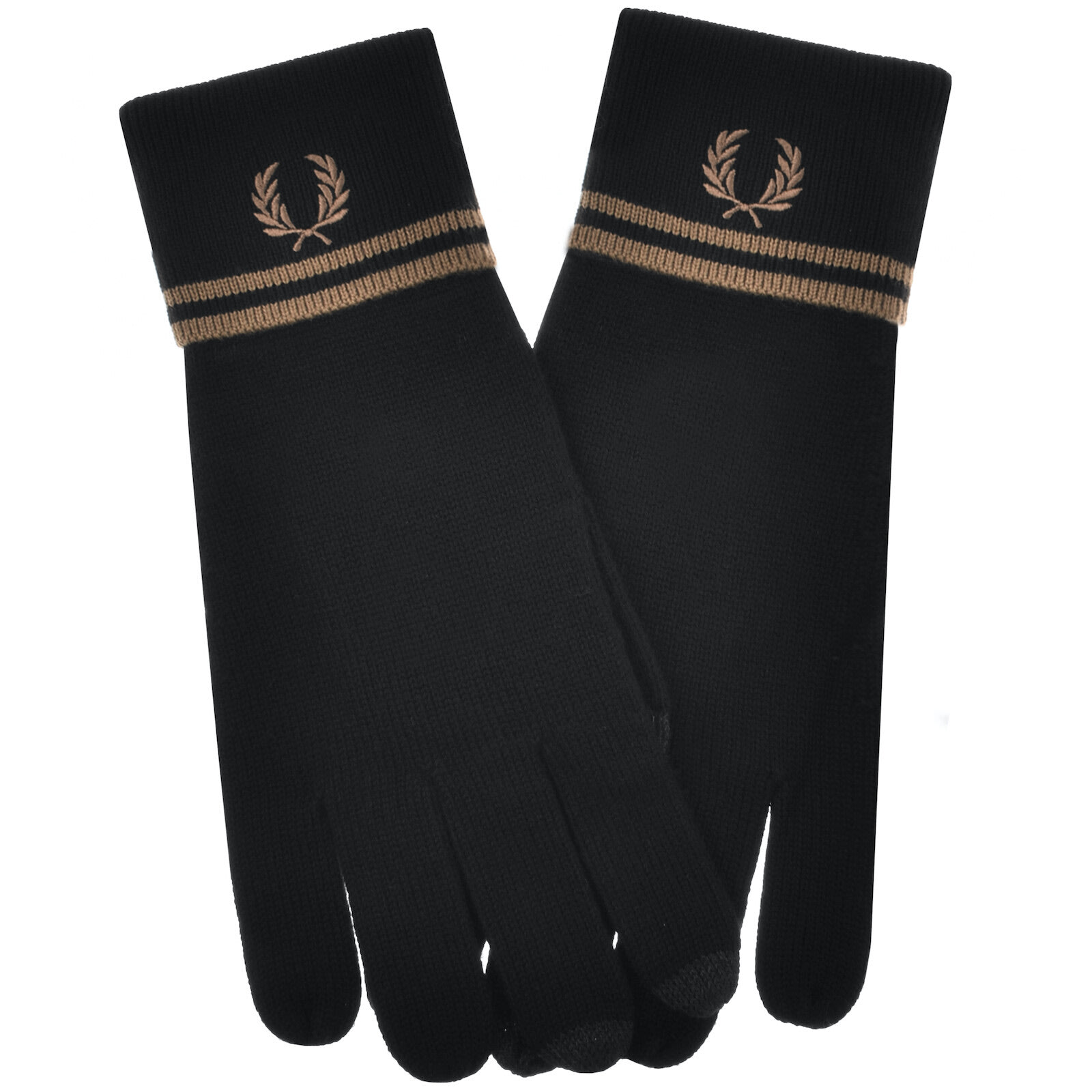 Fred Perry Merino Wool Gloves Black | Mainline Menswear