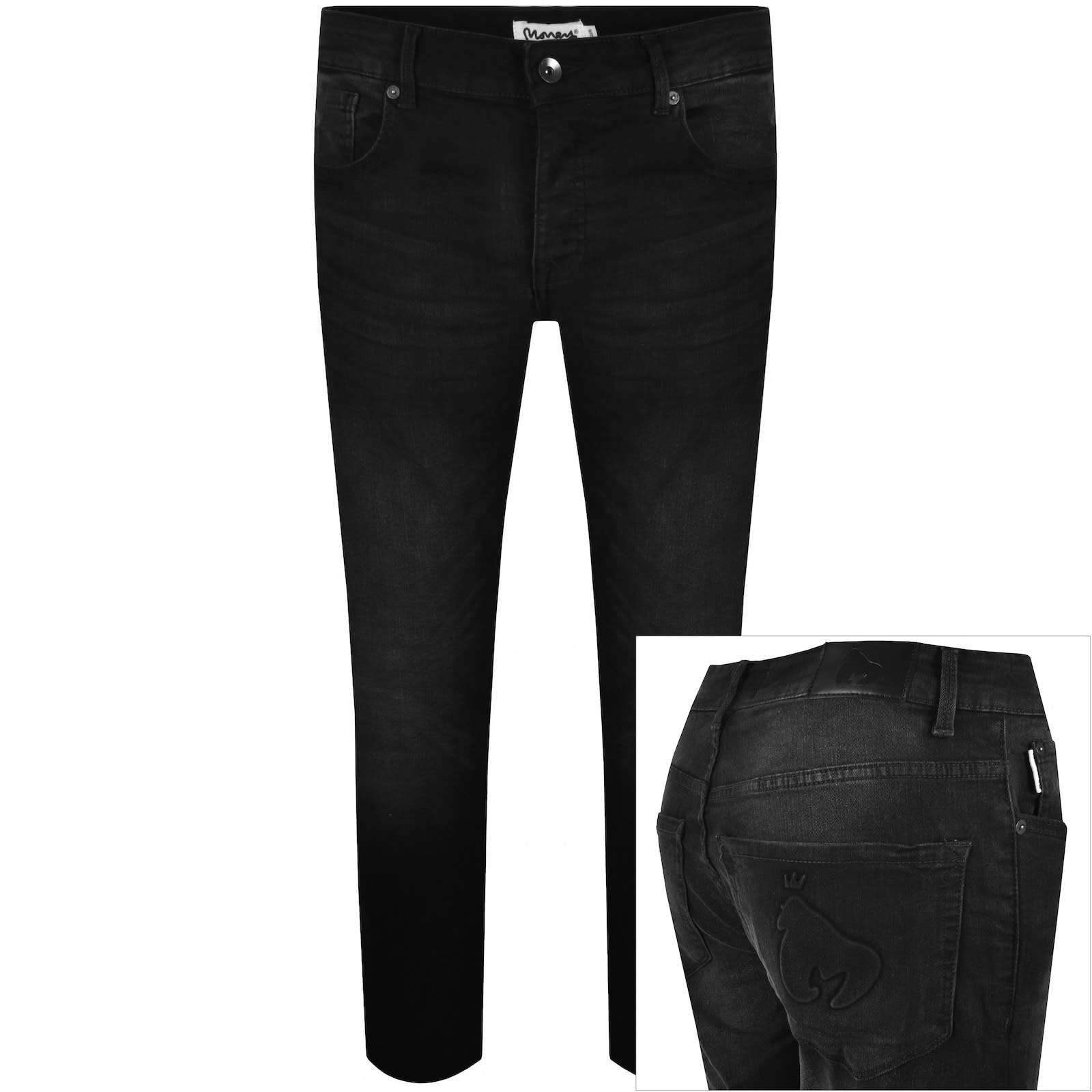 Money Ape Embossed Slim Fit Jeans Black | Mainline Menswear