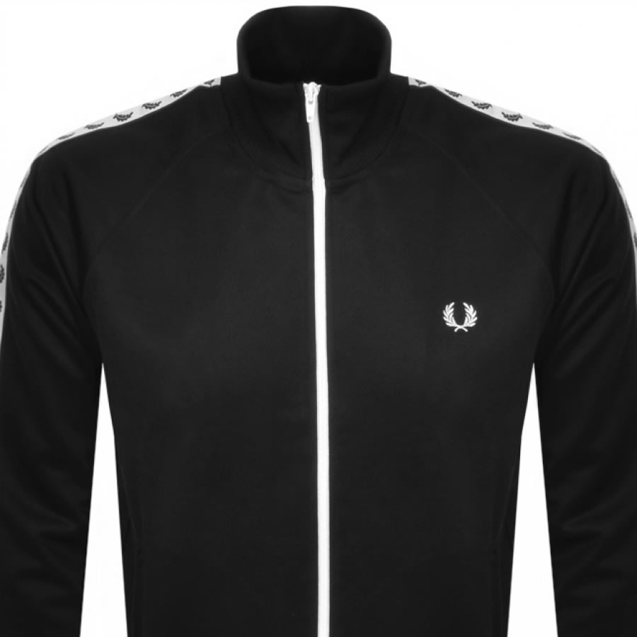 Fred Perry Full Zip Track Top Black | Mainline Menswear