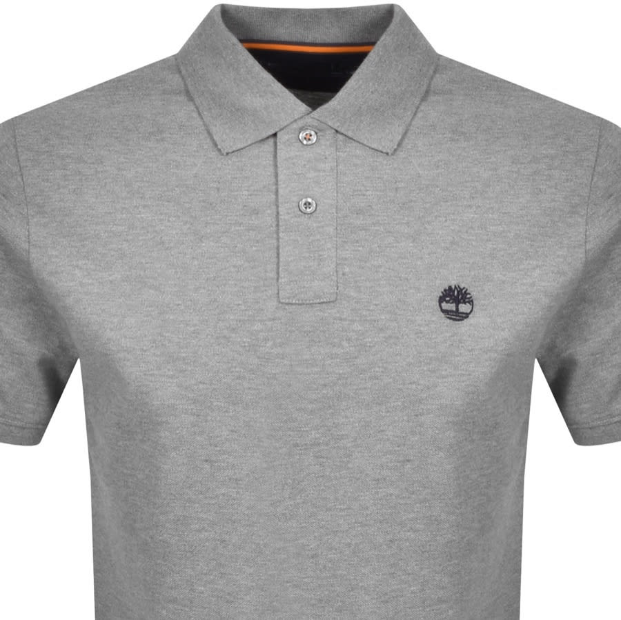 Timberland Logo Short Sleeved Polo T Shirt Grey | Mainline Menswear