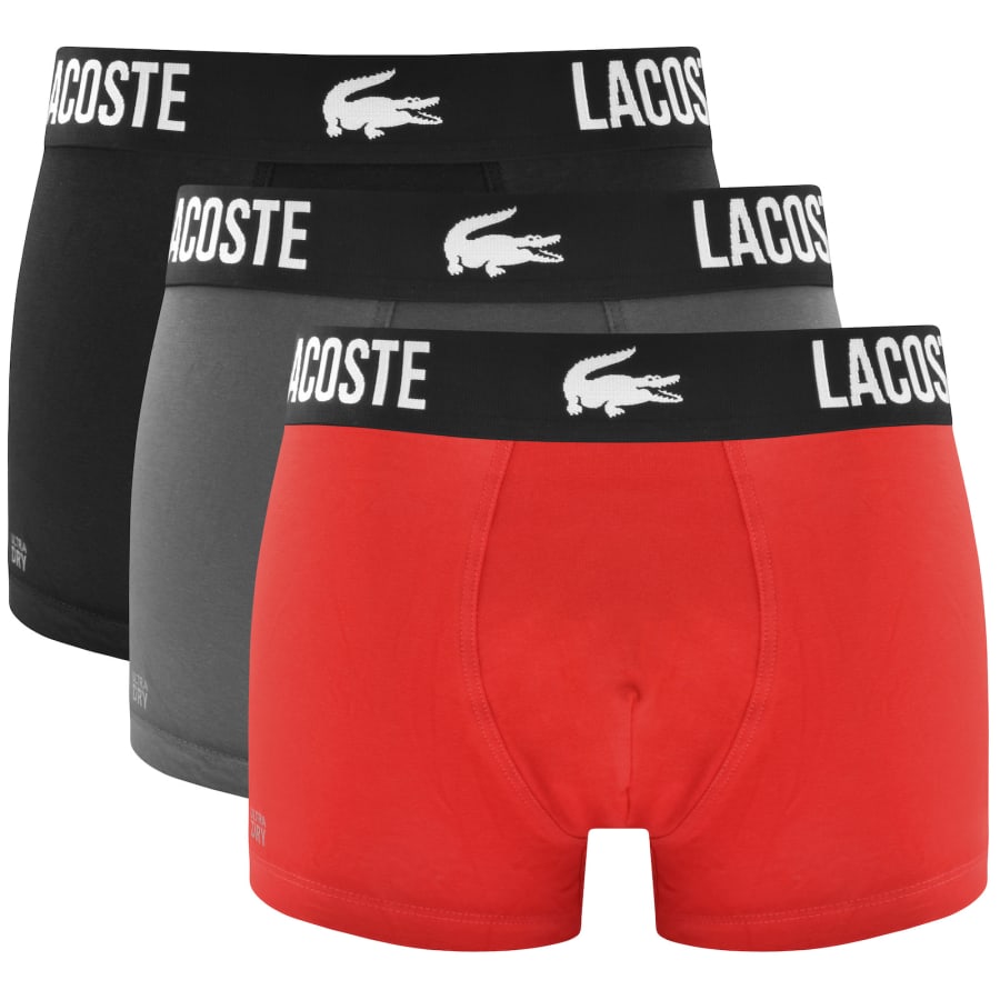 Lacoste Underwear 3 Pack Cotton Stretch Trunks | Mainline Menswear