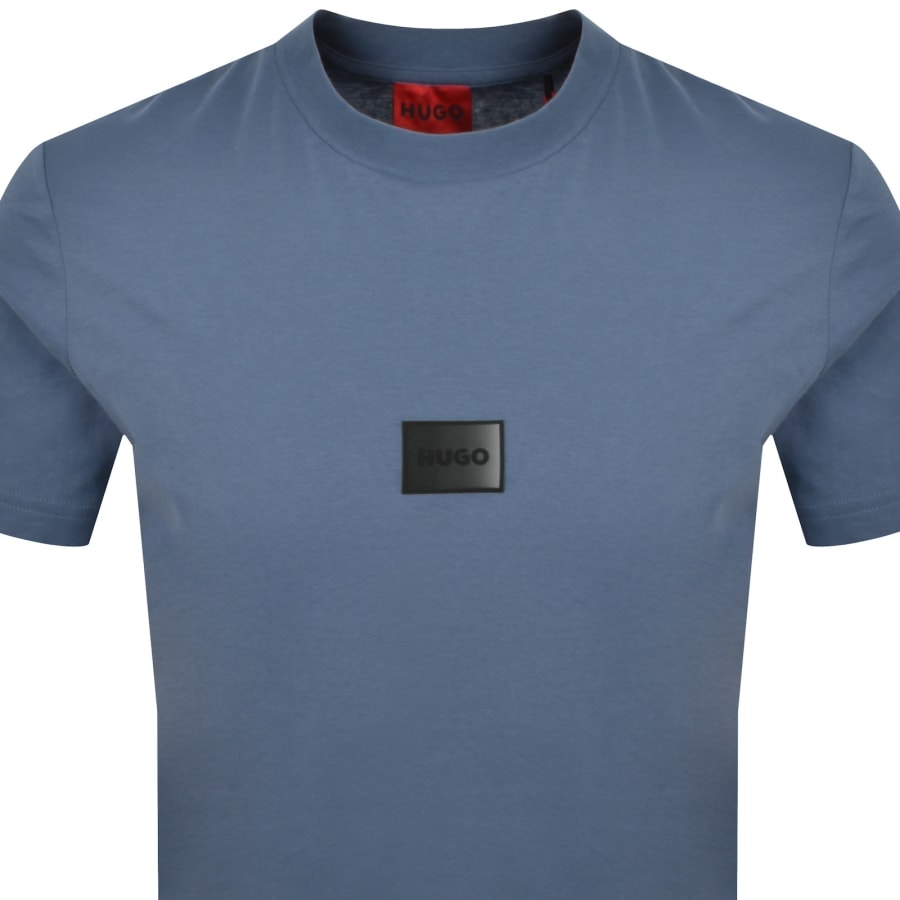 HUGO Danotie Crew Neck T Shirt Blue | Mainline Menswear