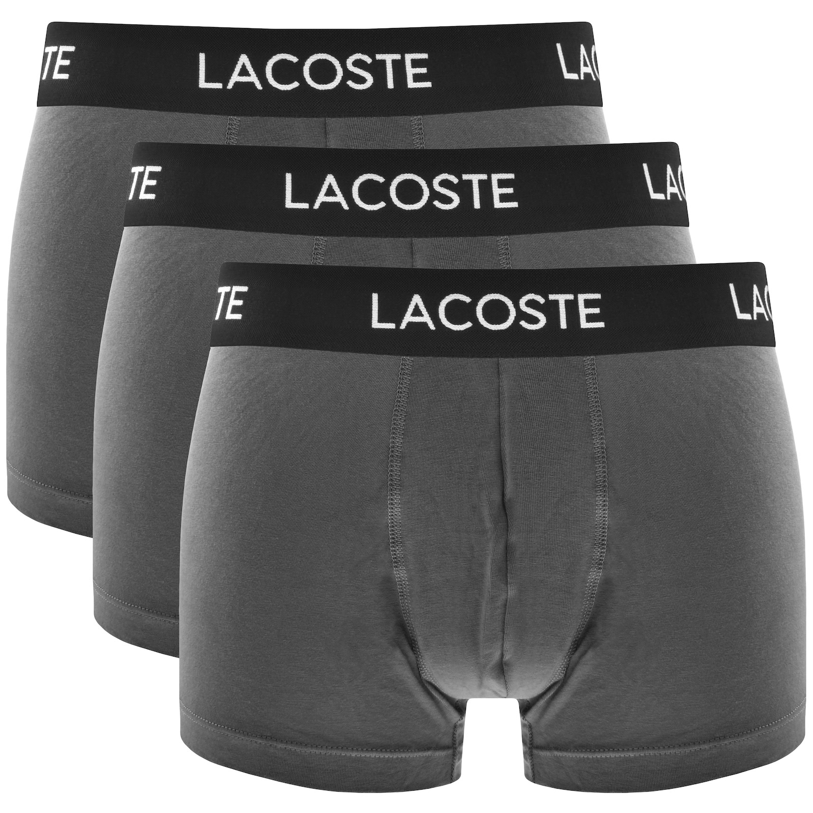 Lacoste Underwear 3 Pack Boxer Trunks Grey | ModeSens