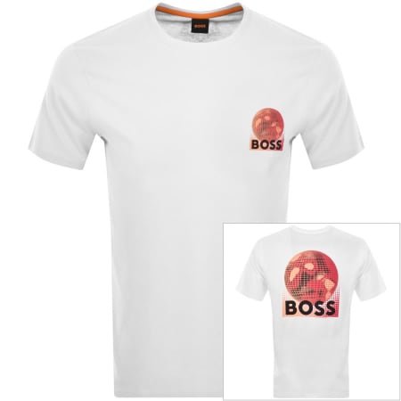 BOSS TChup Logo T Shirt White | Mainline Menswear