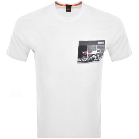 BOSS TChup Logo T Shirt White | Mainline Menswear