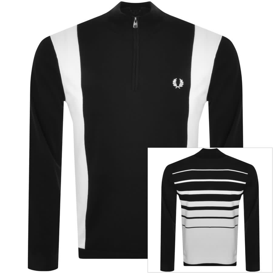 Fred Perry Striped Cycling Polo T Shirt Black | Mainline Menswear Ireland