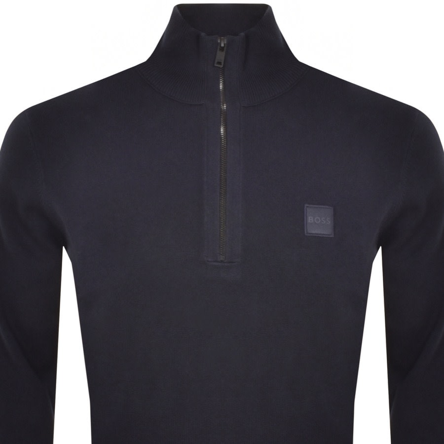 BOSS Kanobix Half Zip Jumper Navy | Mainline Menswear Australia