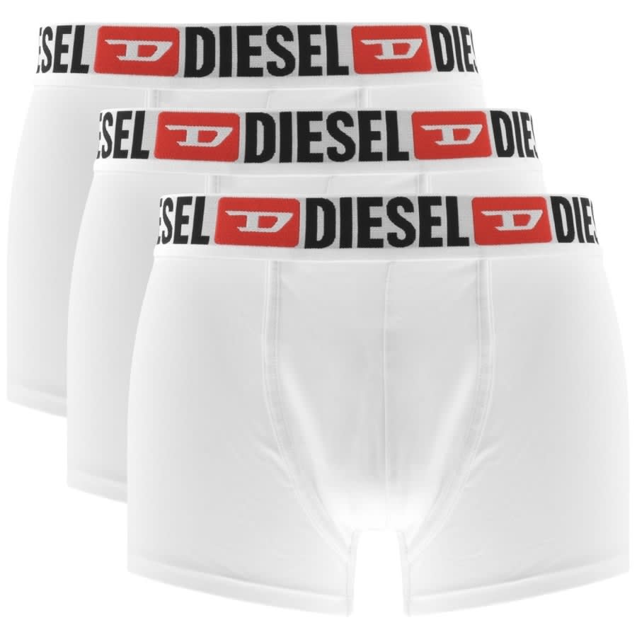 Diesel Underwear Damien 3 Pack Trunks White | Mainline Menswear